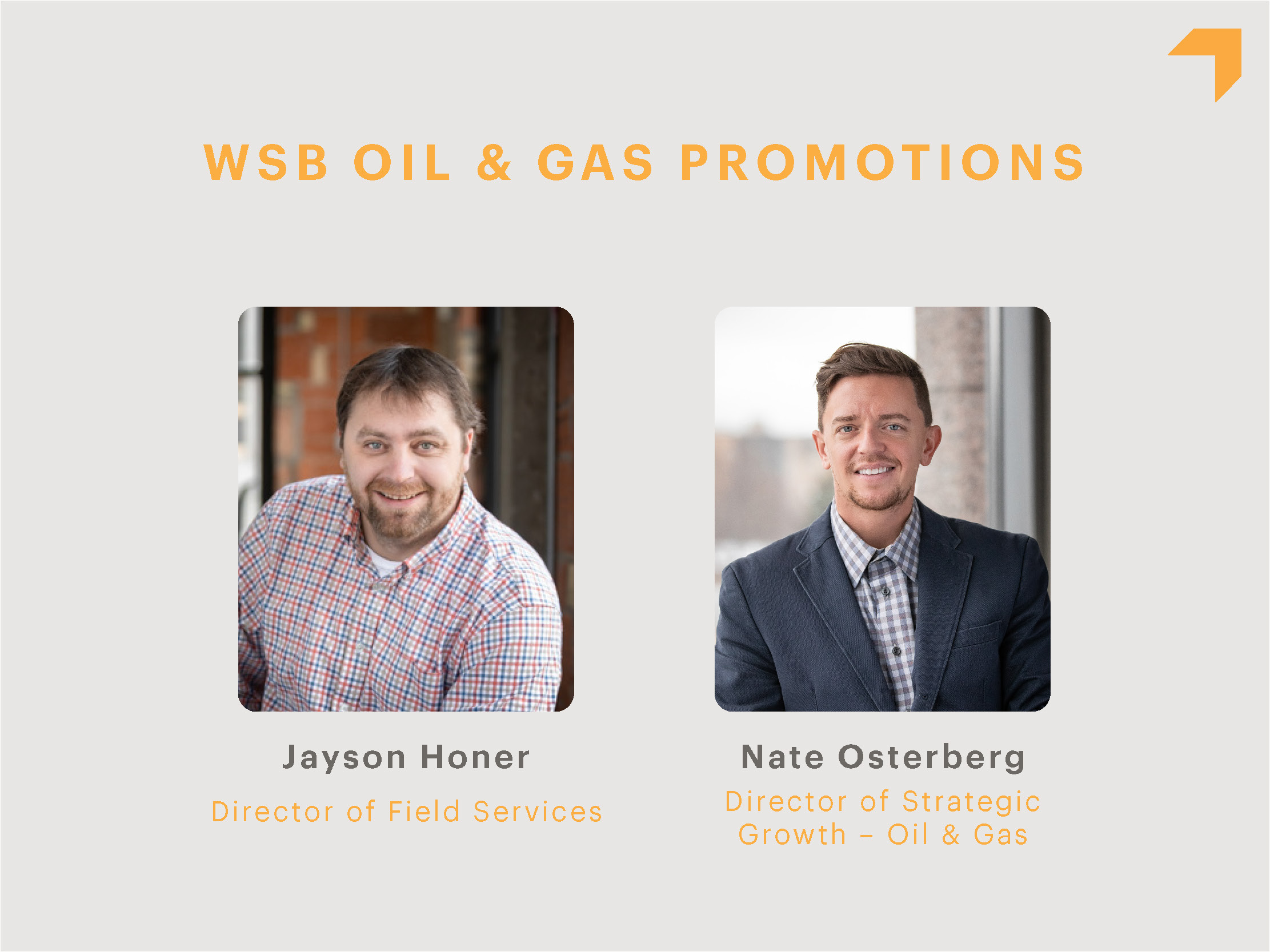 WSB Announces Two Key Director Promotions in Oil & Gas Services